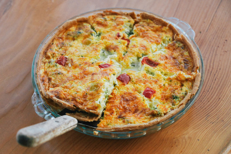Cheddar & Broccoli Quiche - Vegetarian Catering Ottawa